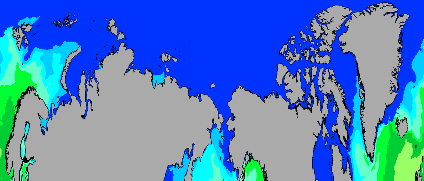 Arctic Ocean Sea Temperature and Map